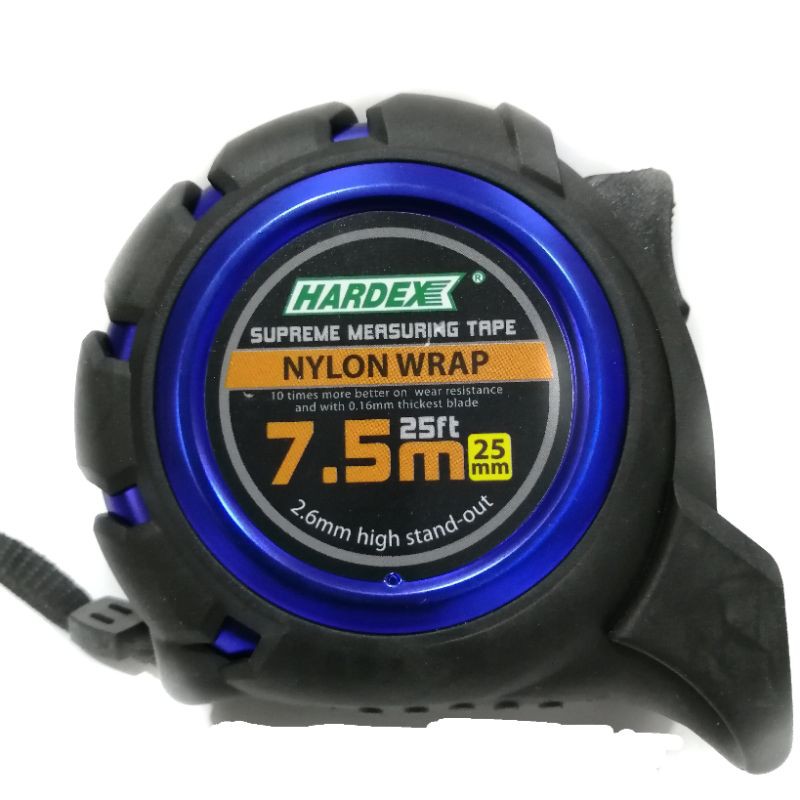 HARDEX® Supreme Measuring Tape Nylon Wrap 7.5m(25ft)25mm Magnetic ...