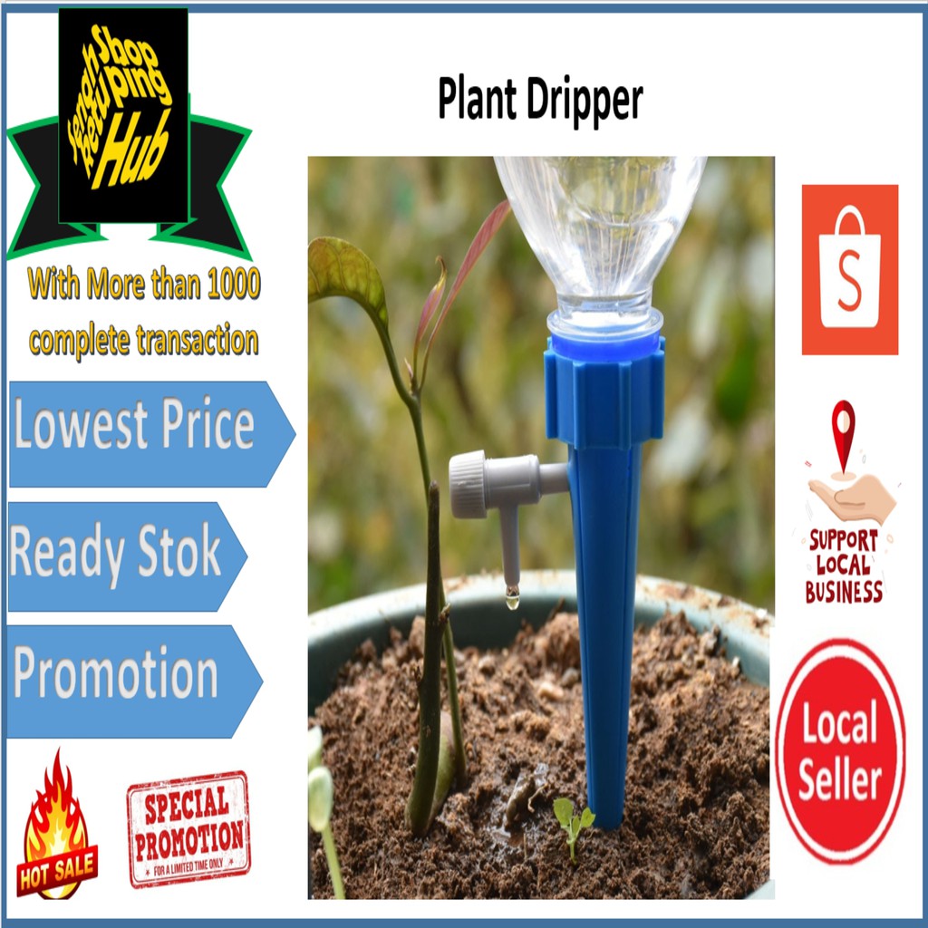 🎉Random Colour/Design🎉 Plant Dripper Automatic Drip Irrigation Watering ...