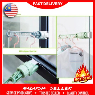 Indoor Window Frame Laundry Rack 5 Holes Portable Indoor Drying Rack ...