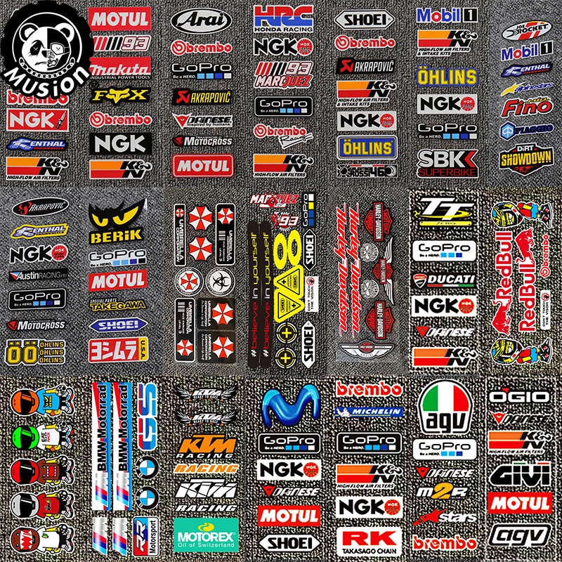 Musion Original Racing Sponsor Sticker Motorcycle Helmet Decal ...