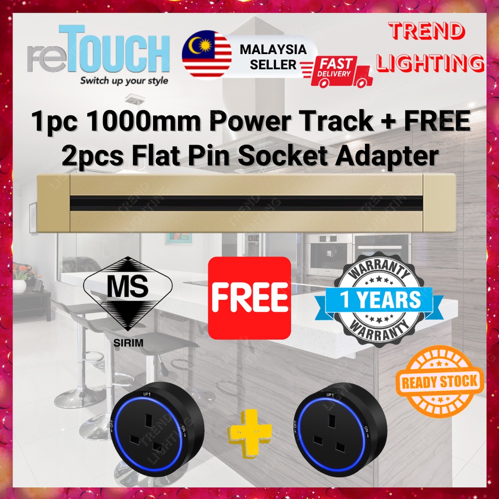 Retouch Power Track Retouch 1000mm + Adapter Plugs Socket Ambient Light ...