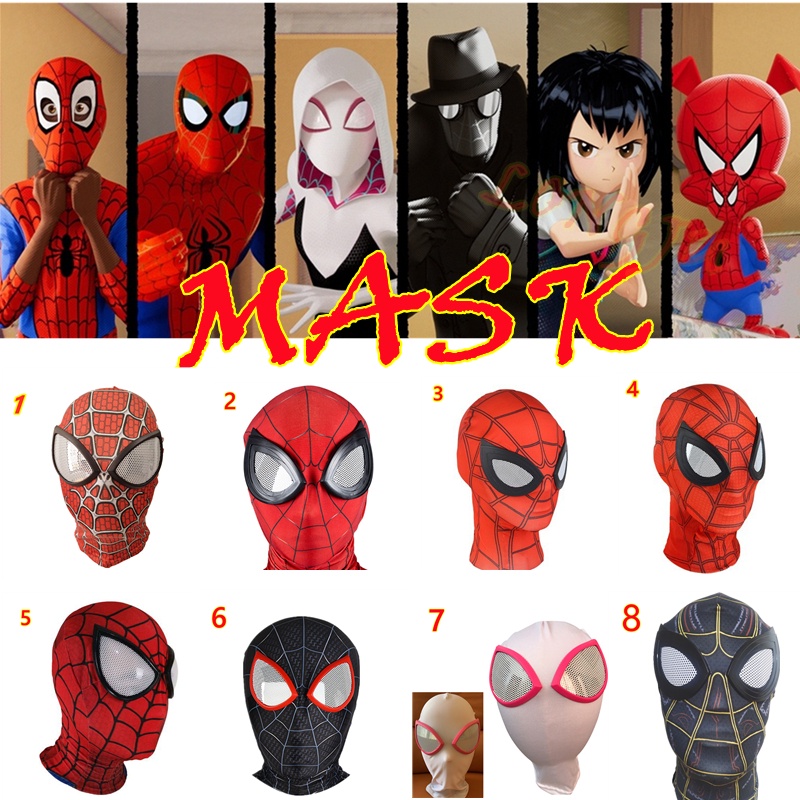 SpiderMan Mask Peter Parker Balaclava Venom Full Head Hood Superhero ...