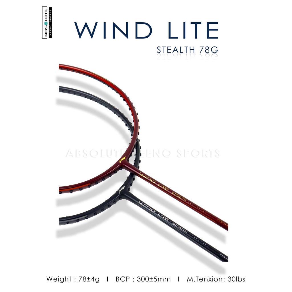 Li-Ning WIND LITE STEALTH 78G Badminton Racket | Shopee Malaysia