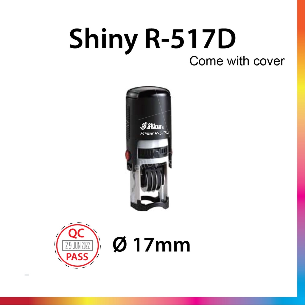 Shiny - R series (Round) with Date (Chop) Rubber Stamp R-517D/R-524D/R-532D/R542-T12 | Shopee ...