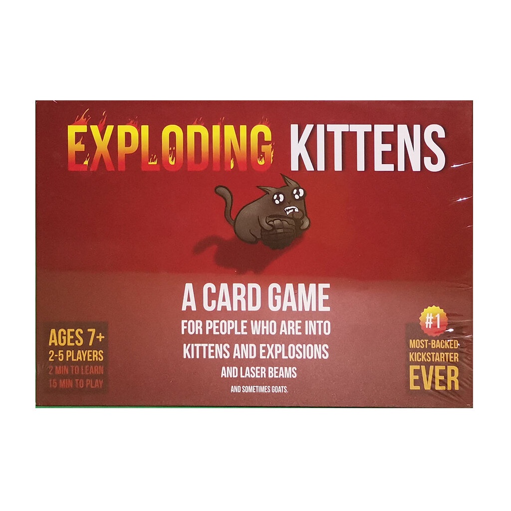 Game Card Exploding Kittens Red Original Edition Box Explosive Cat Games Multiplayer Board ...