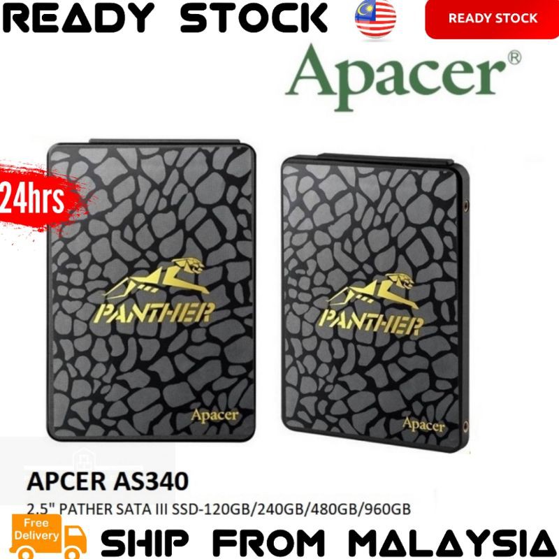 APACER ULTRA FAST AS340 2.5" SSD PANTHER SATA III 120GB & 240GB & 480GB ...