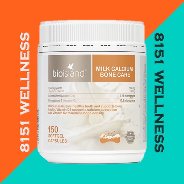 Bio Island Milk Calcium Bone Care 150 Softgel Capsules [150胶囊] | Shopee ...
