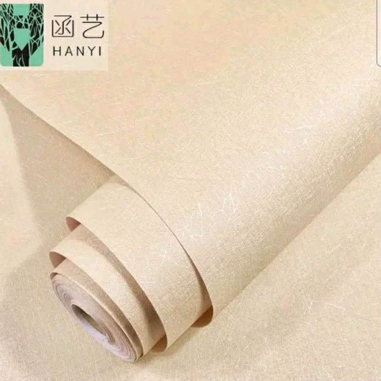 Plain Wall Wallpaper Plain Wall Sticker Plain Beige Brown Fiber Texture ...