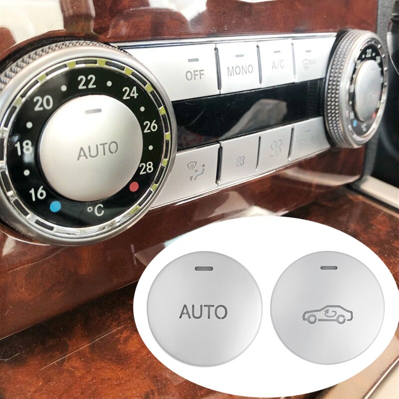 Car Console Air Conditioner AUTO Buttons Decoration Stickers Fit For ...