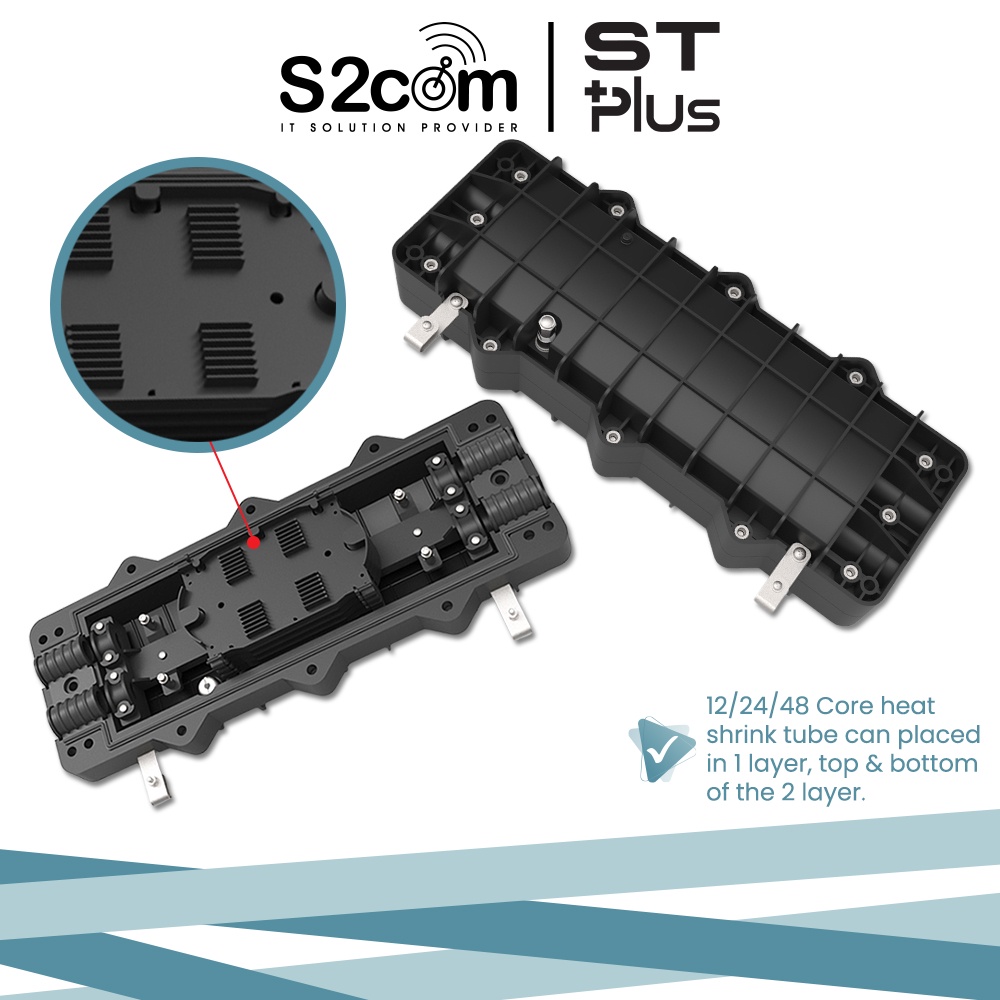Fiber Optical Splice Closure Boxes 2 In 2 Out D-Type 12/24/48 Core ...
