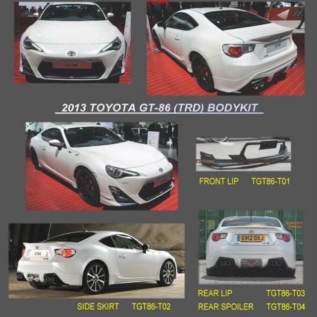 Toyota ft gt 86 ft86 gt86 2012 - 2016 Trd Bodykit body kit front side ...