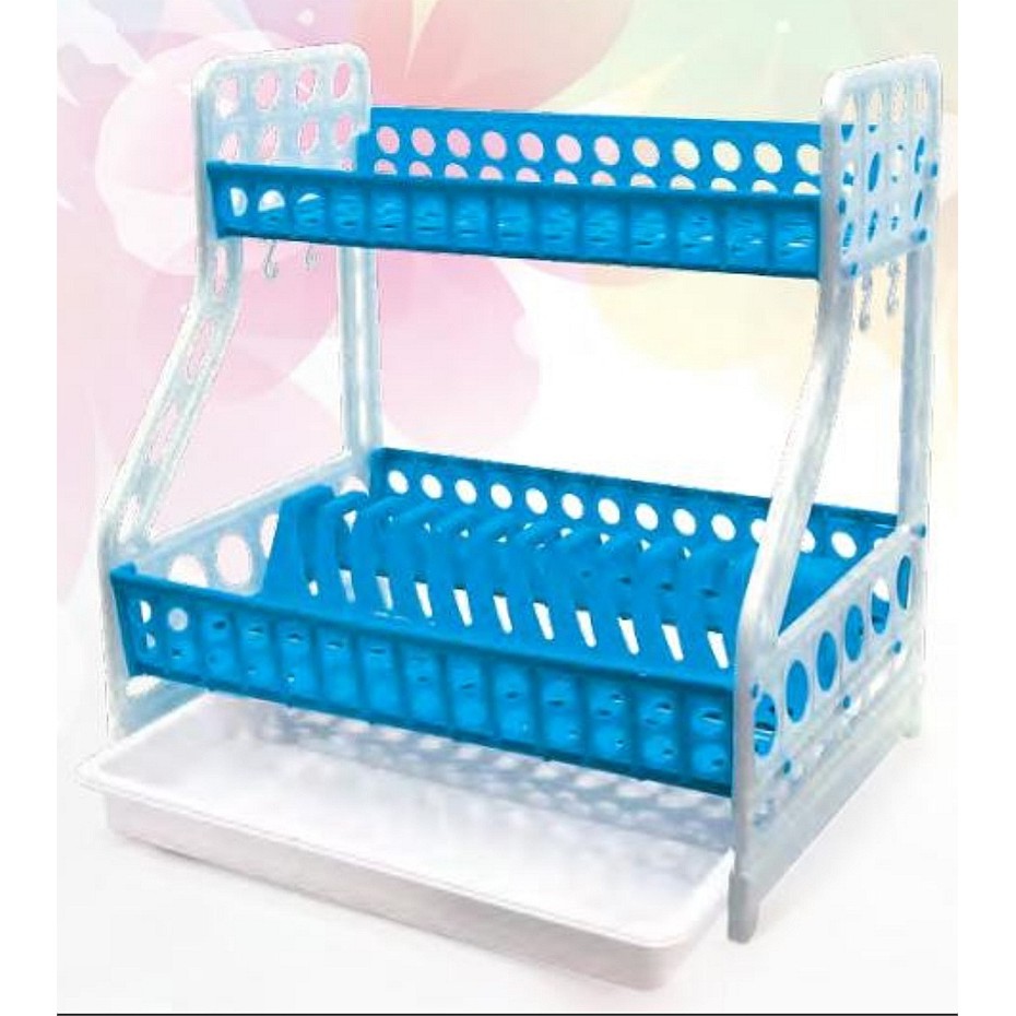 Rak Pinggan 2-Tier 4807 dengan Pengering / Pengering Pinggan / jenama ...
