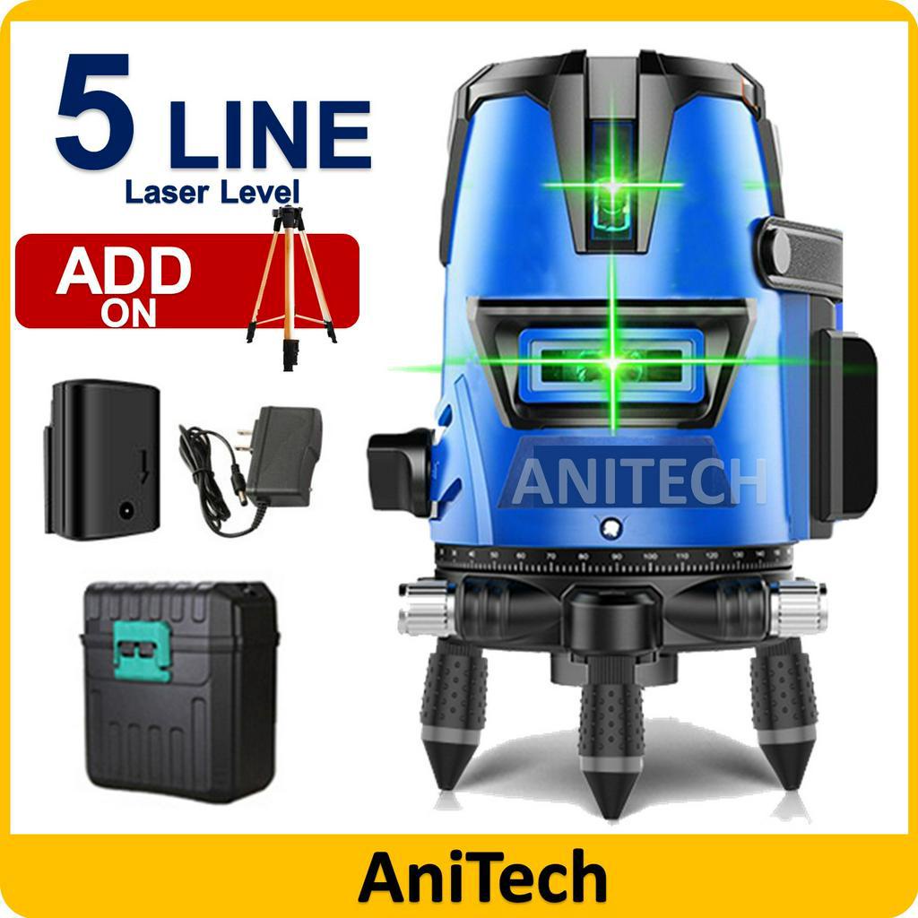 5 Green Line Laser Level Measure Automatic Laser 360 Rotary Cross Alat ...