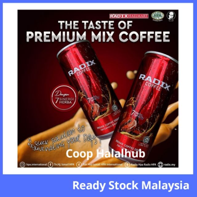 🔥HOT HALAL HERB COFFIE DRINK 🔥 Radix Coffie in Can Kopi Radix Dalam Tin ...