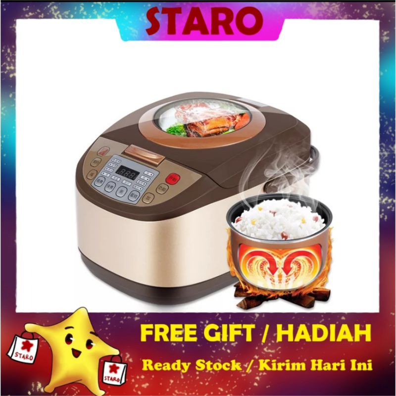 Staro Smart Rice cooker 5 liter Digital touch screen | Shopee Malaysia