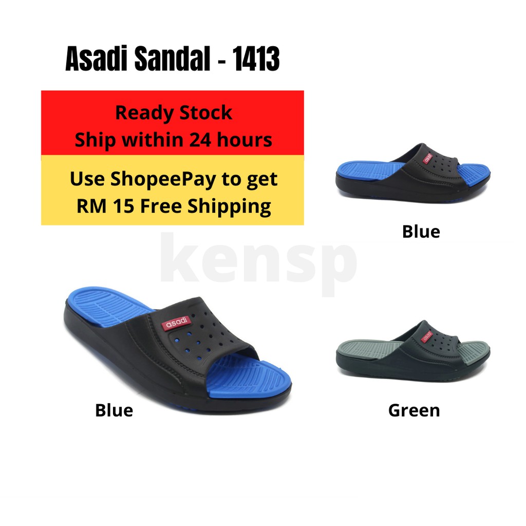Asadi Unisex Sandal 1413 / Men Slipper / Flip Flops / Selipar Lelaki ...