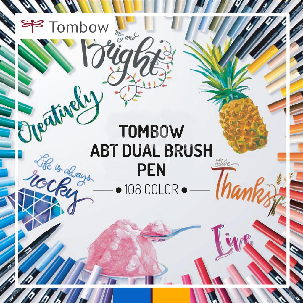 Tombow ABT Dual Brush Pen (108 PCS SET) - CALLIGRAPHY (PM BEFORE ...