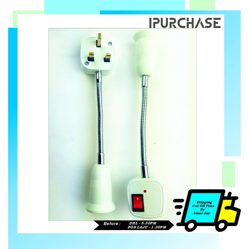 CLEAR STOCK Lamp holder with switch conversion led light bulb night ...