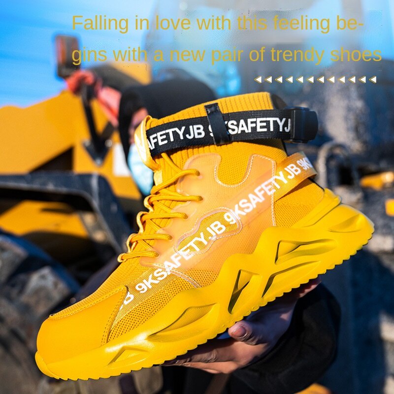 Ultra-lightweight Men's Women's Lhigh-top Safety Boots Safety Work ...