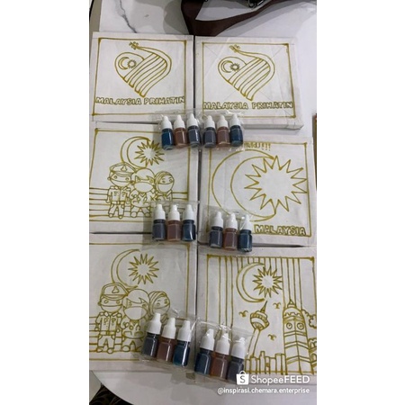 BATIK PAINTING TEMA MERDEKA + MALAYSIA WOOD FRAME KIT DIY Mewarna Art ...