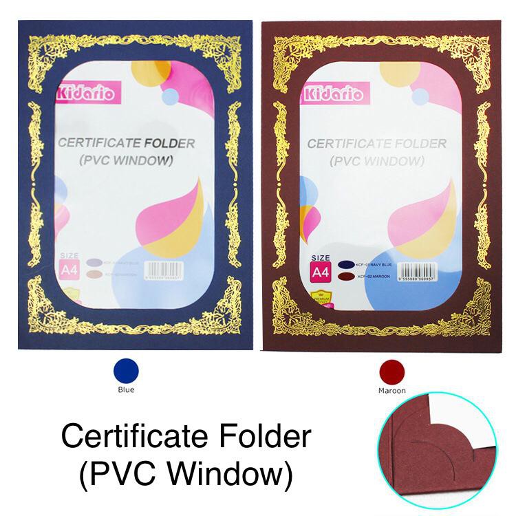 A4 CERTIFICATE FOLDER ( PVC COVER WINDOW) / KAD SIJIL A4 / SIJIL FILE ...