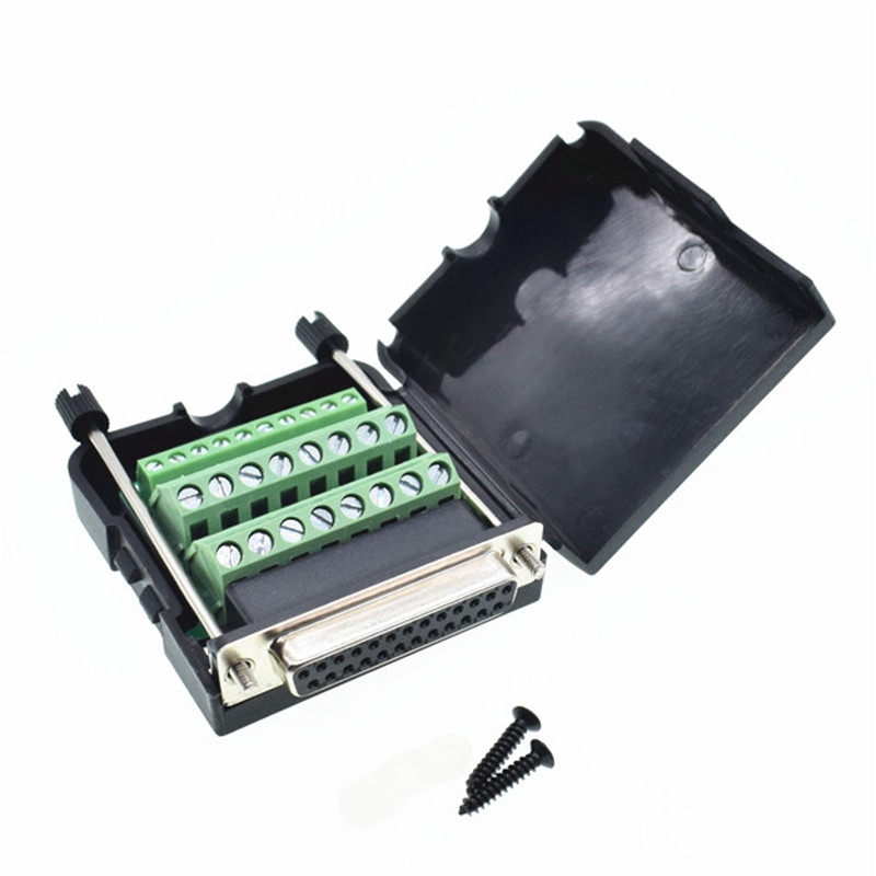 Connector DB25 D-SUB female male Terminal port Plastic Cover Data cable ...