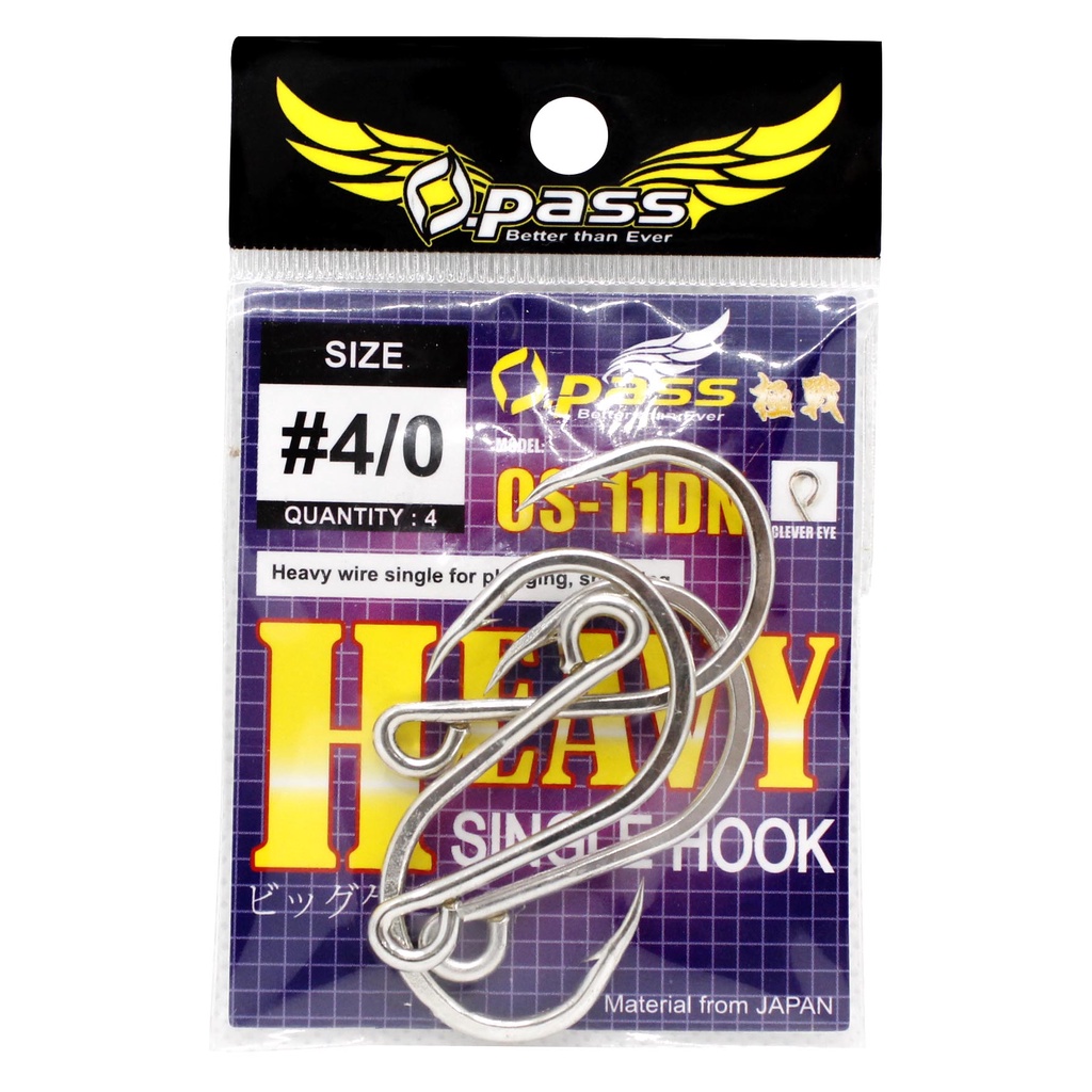 OPASS fishing hook HEAVY DUTY SINGLE HOOK OS11DN / OS12BN TRIPLE ...