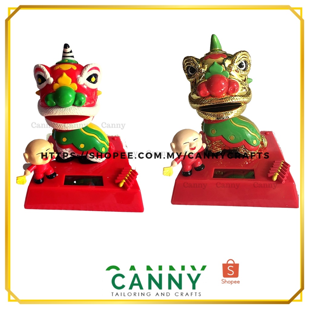 SOLAR LION DANCE / SOLAR LION DECORATION FOR BOUQUET OR TABLE DECO 狮子头 ...