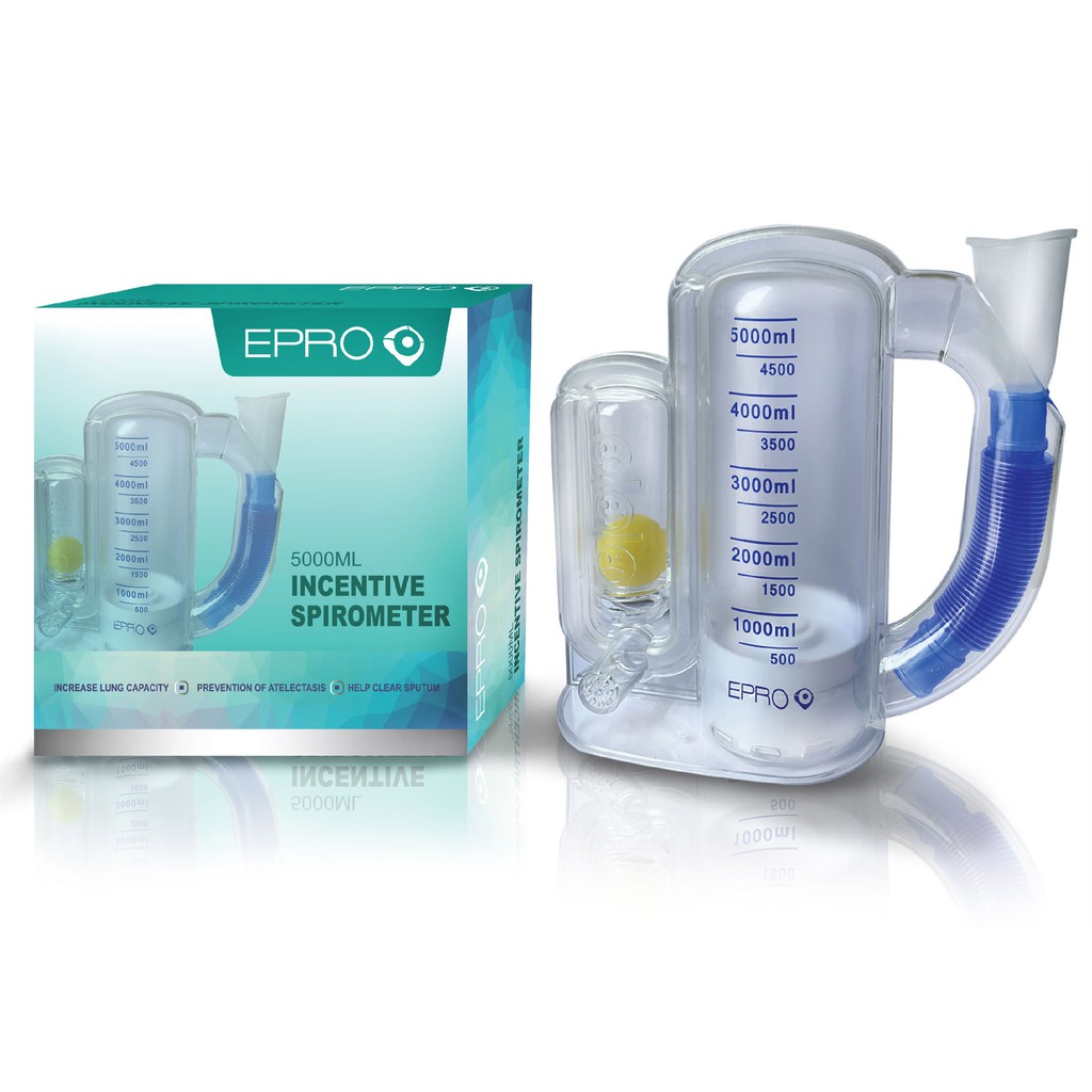 EPRO Incentive Spirometer Lung Breathing Exerciser 5000ml (Adult ...
