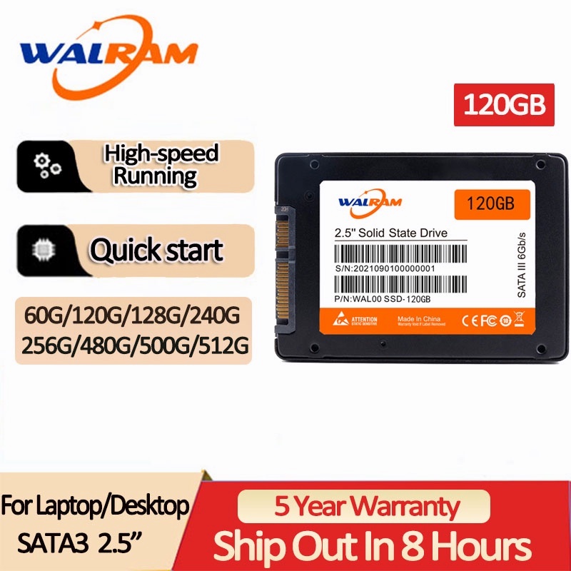 Walram SATA 3 SSD Solid State Drive 2.5 Inch 128G 240G 256G 480G 500G ...
