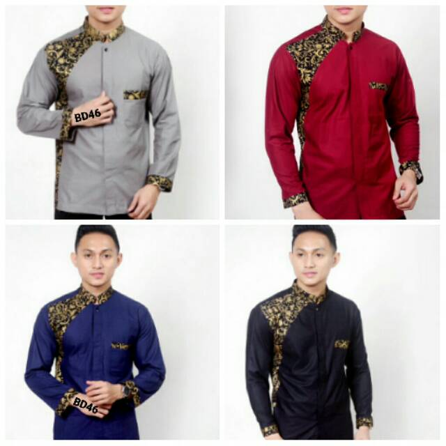 Koko SOPAL BAJU COMBINATION OF BATIK PRADAS GOLD bd46 LATEST COOL MODEL ...