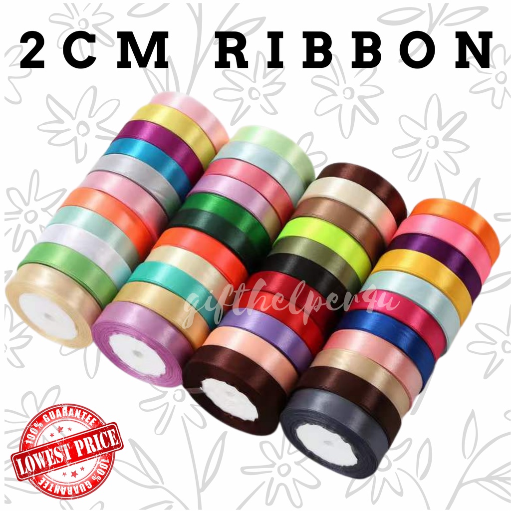 SATIN RIBBON 2CM 25 YARDS ️MALAYSIA READY STOCK ️ GOOD QUALITY | Shopee ...