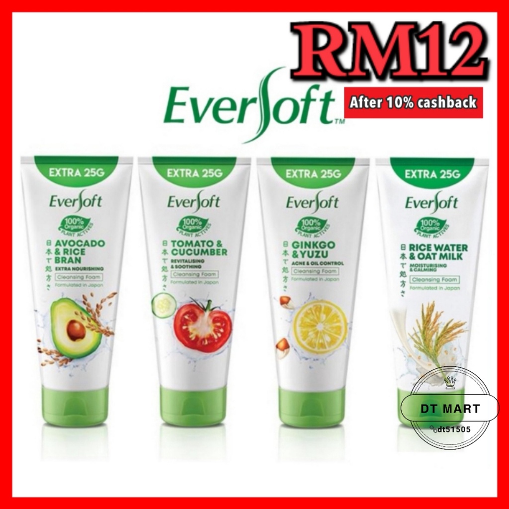 Eversoft Facial Cleanser Pencuci Muka 195g | Shopee Malaysia