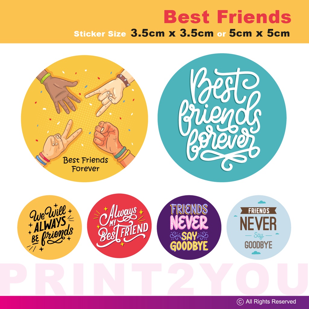 BEST FRIEND STICKER & LABEL | KAWAN BAIK PELEKAT | 闺蜜贴纸 | | Shopee Malaysia