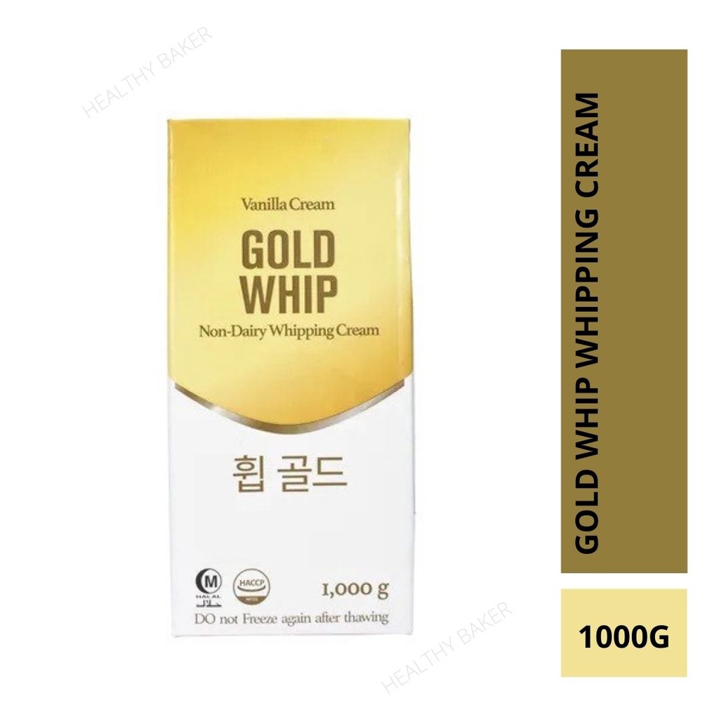 READY STOCK KOREA GOLD WHIP WHIPPING CREAM 1000G / NON-DAIRY / VANILLA ...