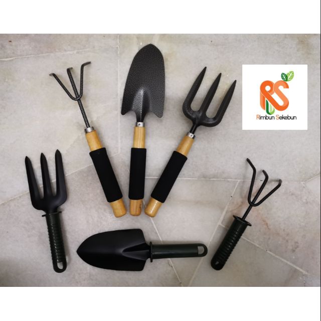 Gardening tool Alat Alatan Berkebun Trowel Spade Cultivator Fork Kulir ...