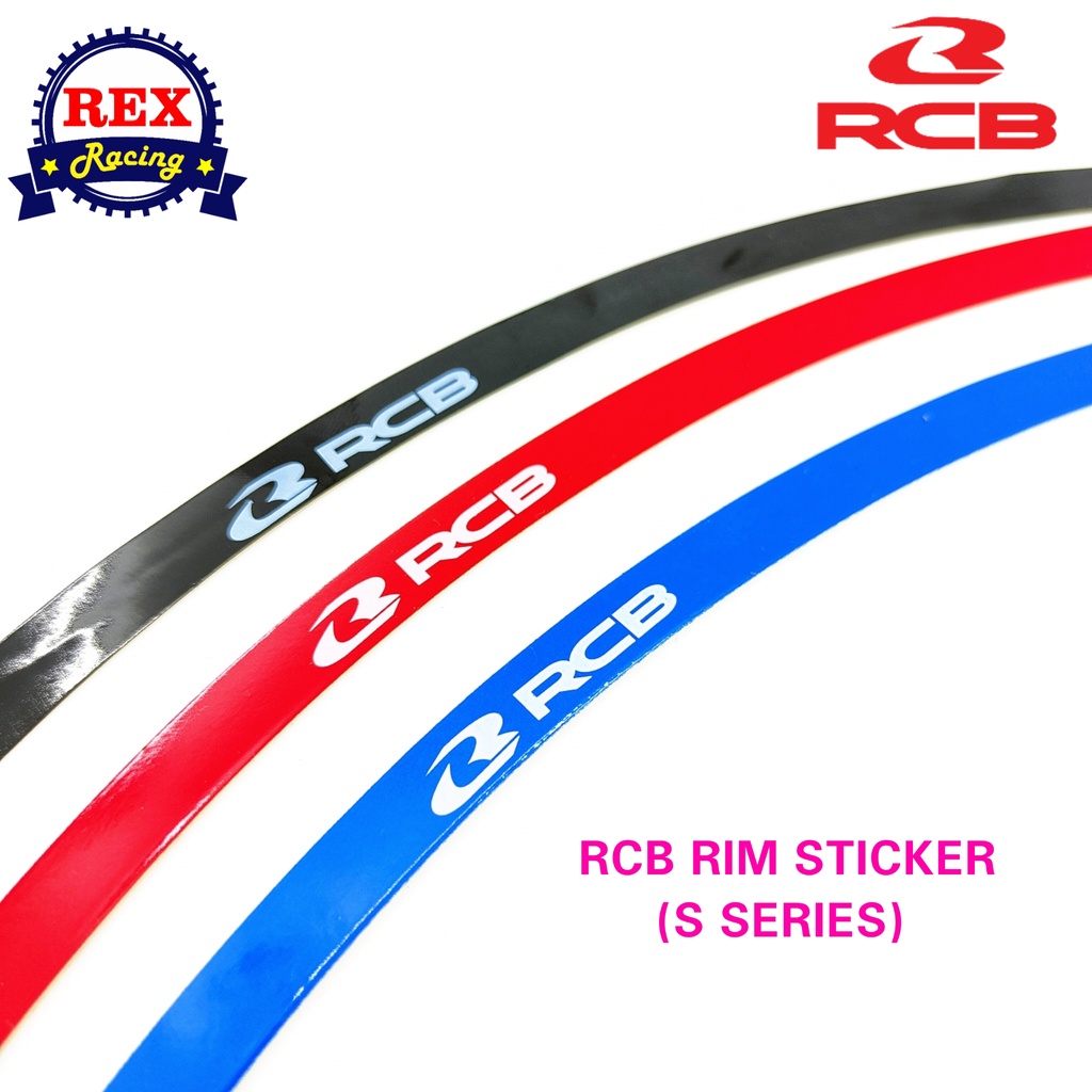 RB RCB RIM STICKER S SERIES ( BLACK / BLUE / RED ) | Shopee Malaysia
