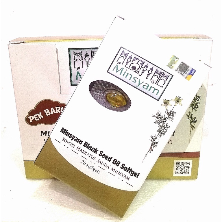MINSYAM SOFT GEL HABBATUS SAUDA (20 Capsule x 12 Sleeves-240 Capsule ...