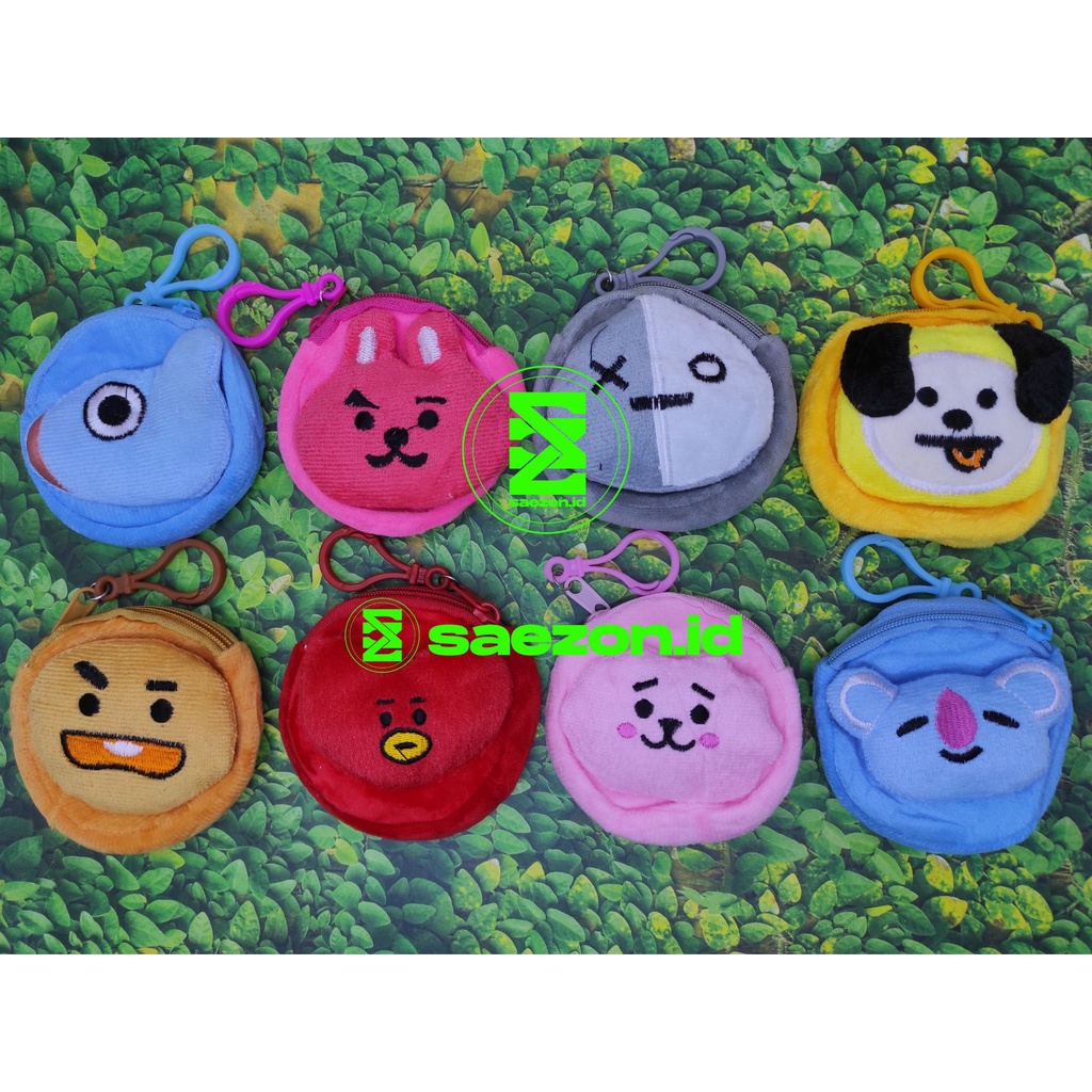 Small Coin Wallet BTS BT21 MOTIF Fabric/BTS Wallet/Character Coin ...