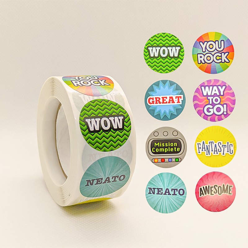 Cute Encouragement REWARD Sticker For School Student / Thank You Good ...