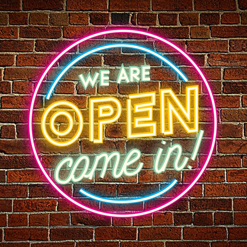 Plug & Play Neon sign open sign for restaurant shop lighted open ...