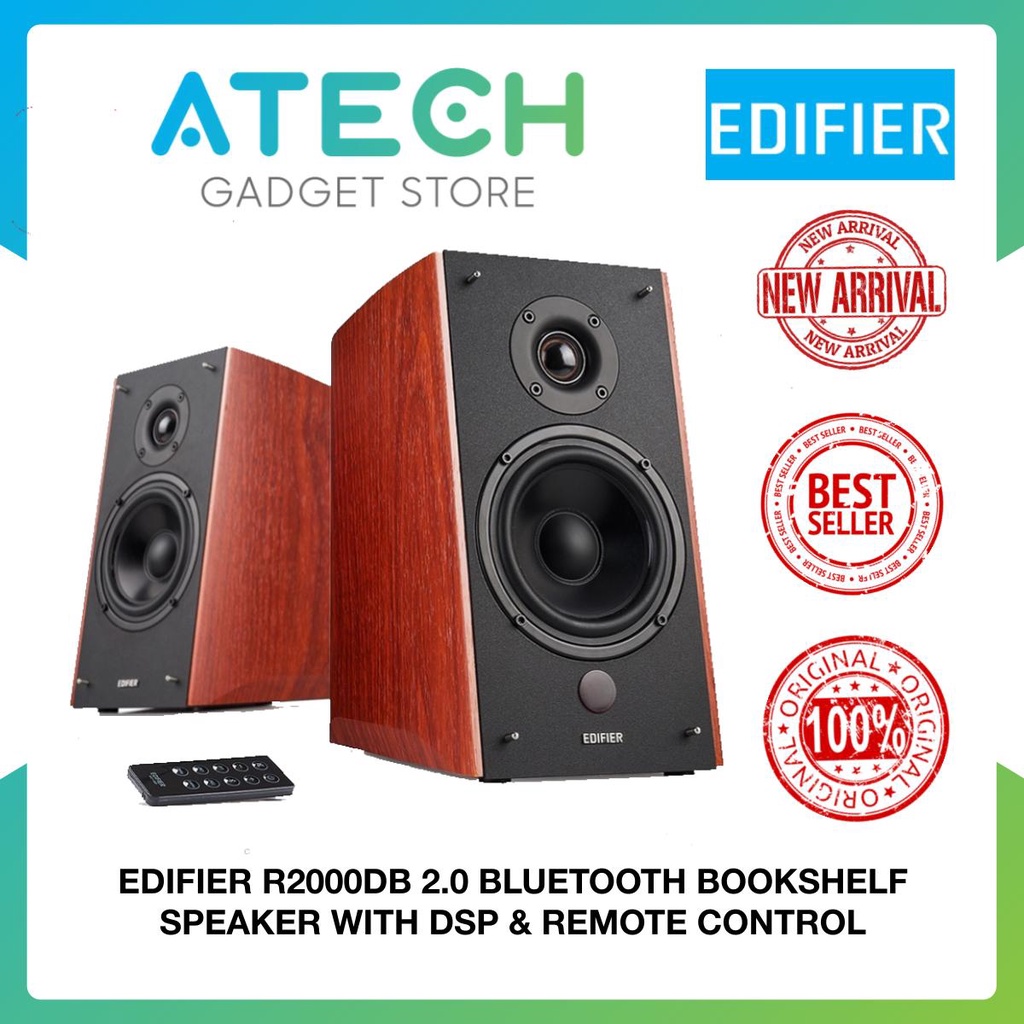 Edifier R2000DB Versatile Bookshelf 2.0 Speaker with Bluetooth Function ...