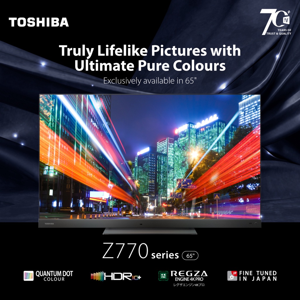 TOSHIBA Mini LED 144HZ Full Array 4K UHD Smart TV 智能电视 (65") | Shopee ...