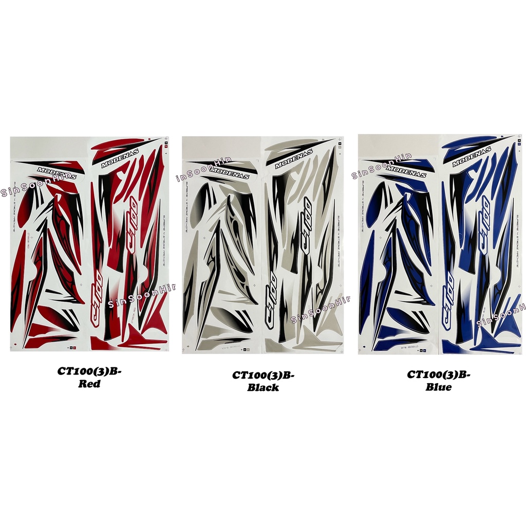 Modenas CT100 (3) Body Sticker / Stripe #ct 100 | Shopee Malaysia