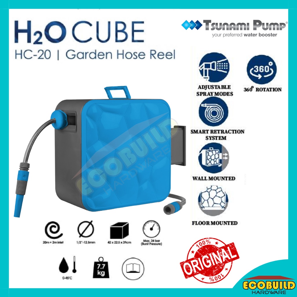 TSUNAMI CUBE HOSE REEL 20M (HC-20) | Shopee Malaysia