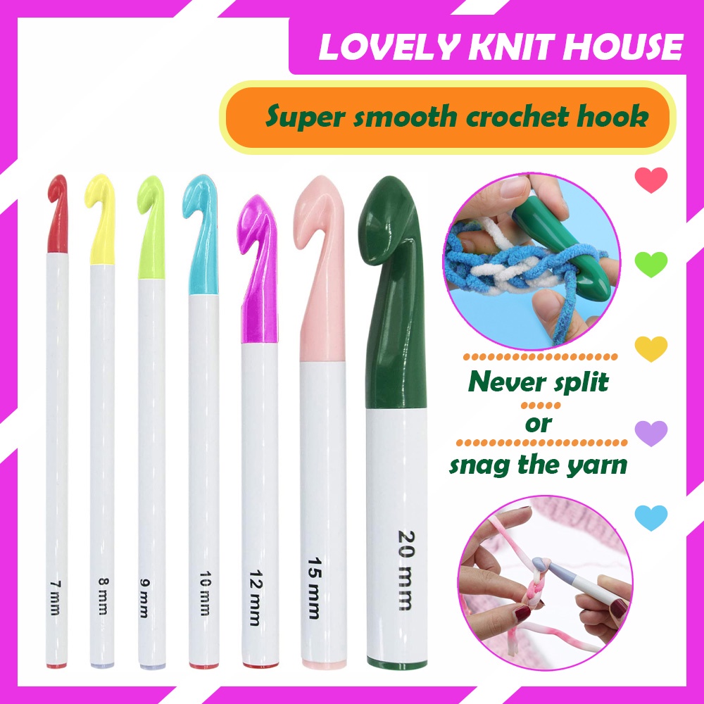 7Pcs Large Crochet Hooks Set Needles Knitted Craft Kit Set 7Pcs/Set ...