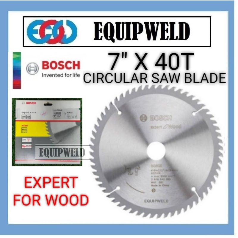 BOSCH 7" X 40T TCT CIRCULAR SAW BLADE (EXPERT FOR WOOD) 2608642984 ...
