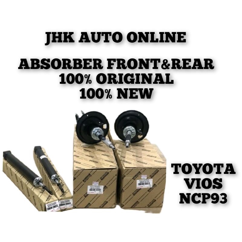 TOYOTA VIOS NCP93 ABSORBER FRONT&REAR 100% ORIGINAL 100% NEW | Shopee ...