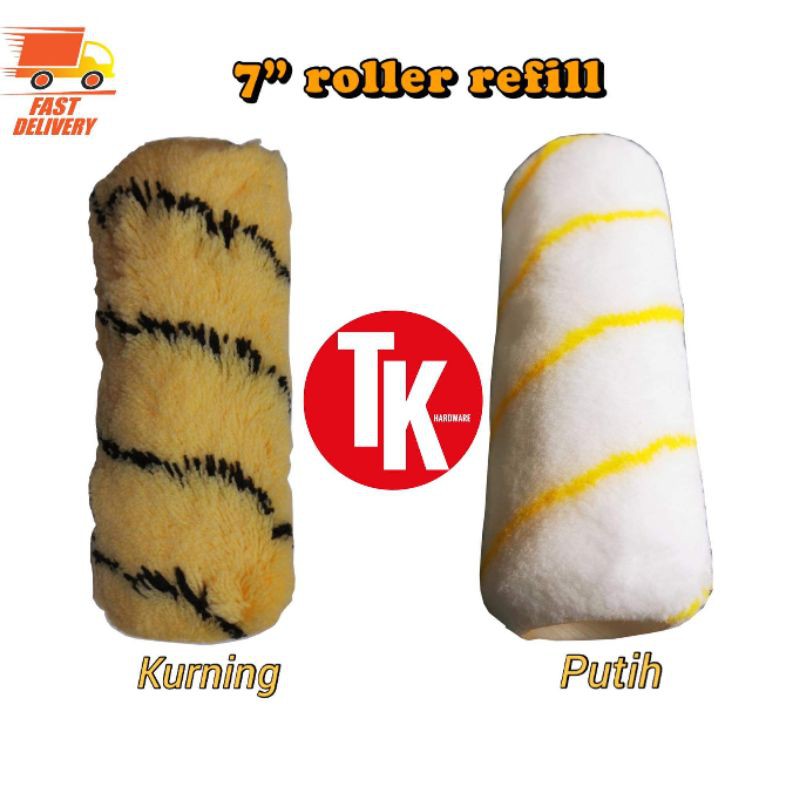 7" Roller Refill / Penggelek cat roller dulux nippon jotun colourland ...