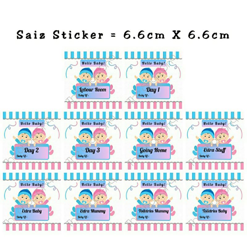 10pcs ziplock + stickers + free Checklist to Hospital Card | Plastik ...